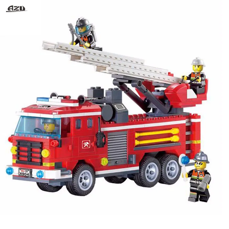 364Pcs-Fire-Series-Bridge-Fire-Engines-Fire-Rescue-Toys-Children ...