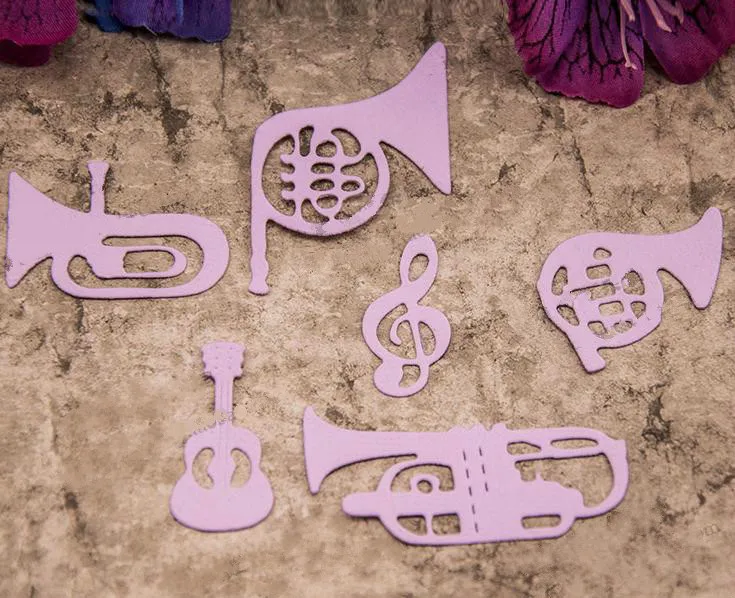 DIY Scrapbooking Dies Album Guitar Music Musical Instruments Etching ...