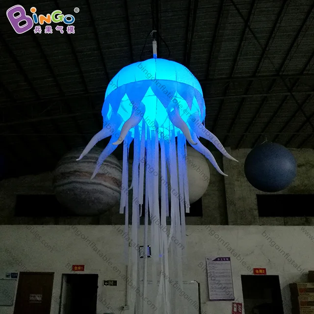 Personalized 2.5M inflatable decorating jellyfish balloon / led ...