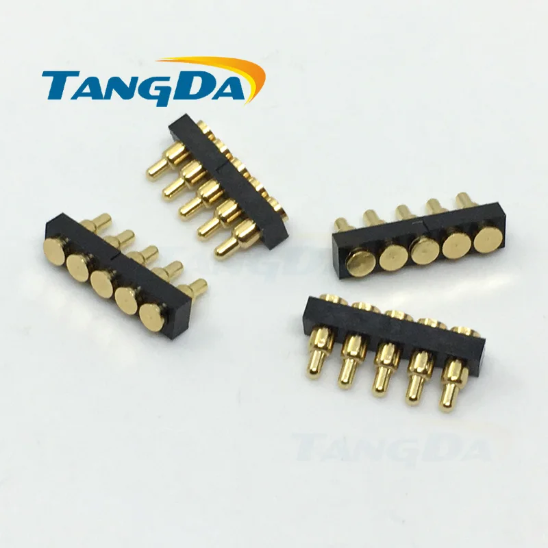 Pogo Pin Connector 5p Plug Plate Welding Thimbles Pitch:2.0mm Pin Gold ...