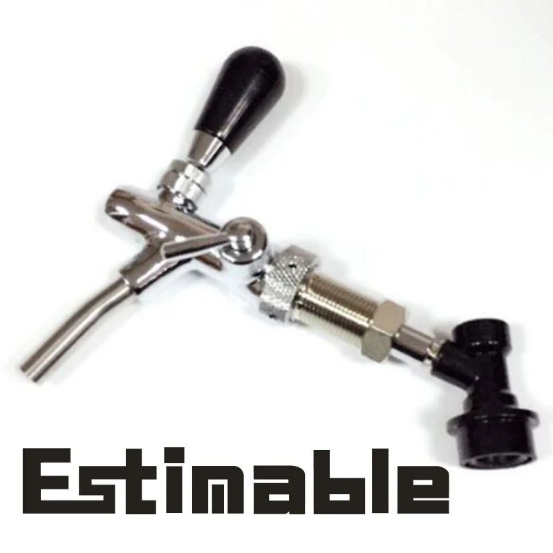 New Beer Faucet Beer Tap Adjustable Faucet Chrome Plating Homebrew ...
