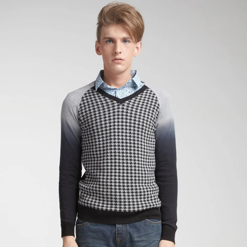 MARK FAIRWHALE 495 men's clothing sweater color block 7113040734 ...