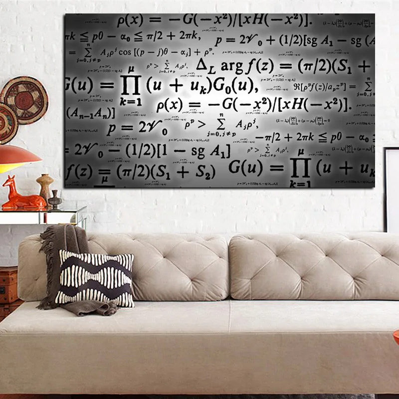 Print Science Albert Einstein Formula Mathematics Digital Painting on ...