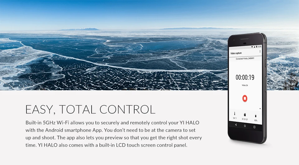 Yi Halo Vr Camera 3d-360 Camera 5ghz Wi-fi 2.2 Inch Lcd Touch Screen ...