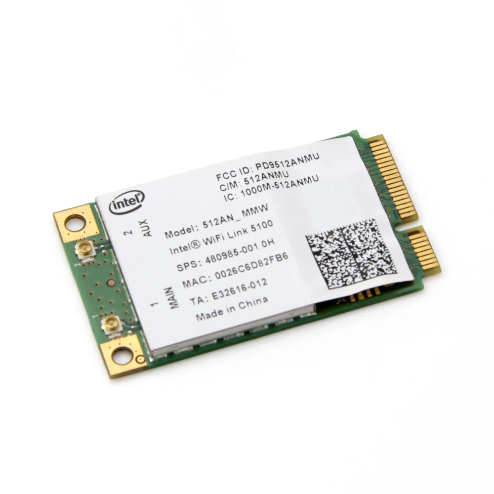 Intel Wifi Link 5100 512AN_MMW Wireless PCI-E 300Mbps Wifi Dual Band 2 ...