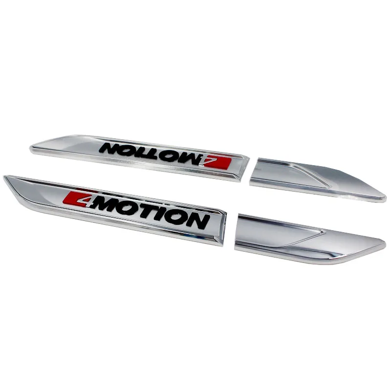 1Pair Red 4MOTION Blade Shape Original Emblem Badge Car Styling ...