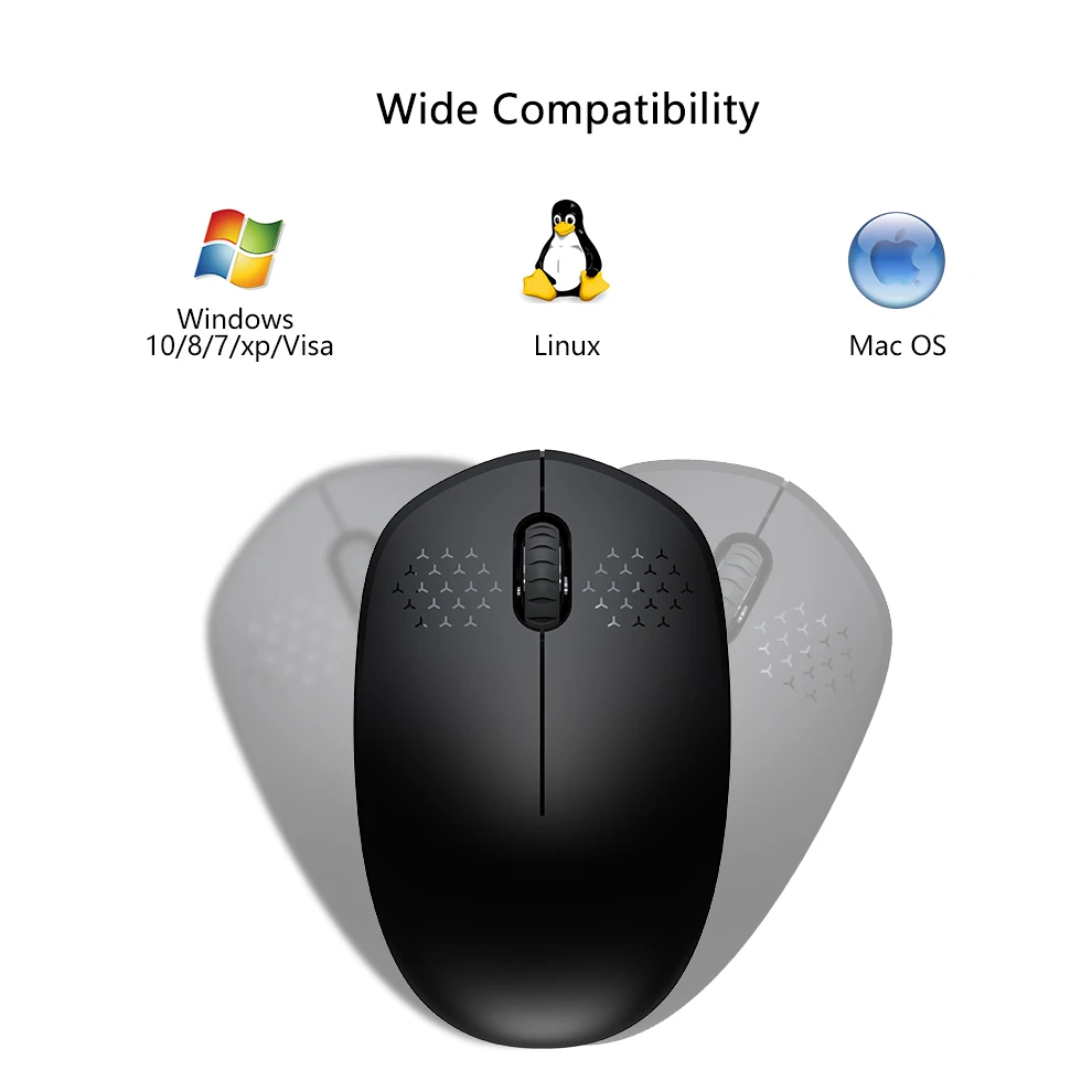 Free shipping SeenDa Noiseless 2.4G Wireless Mouse Portable Optical ...