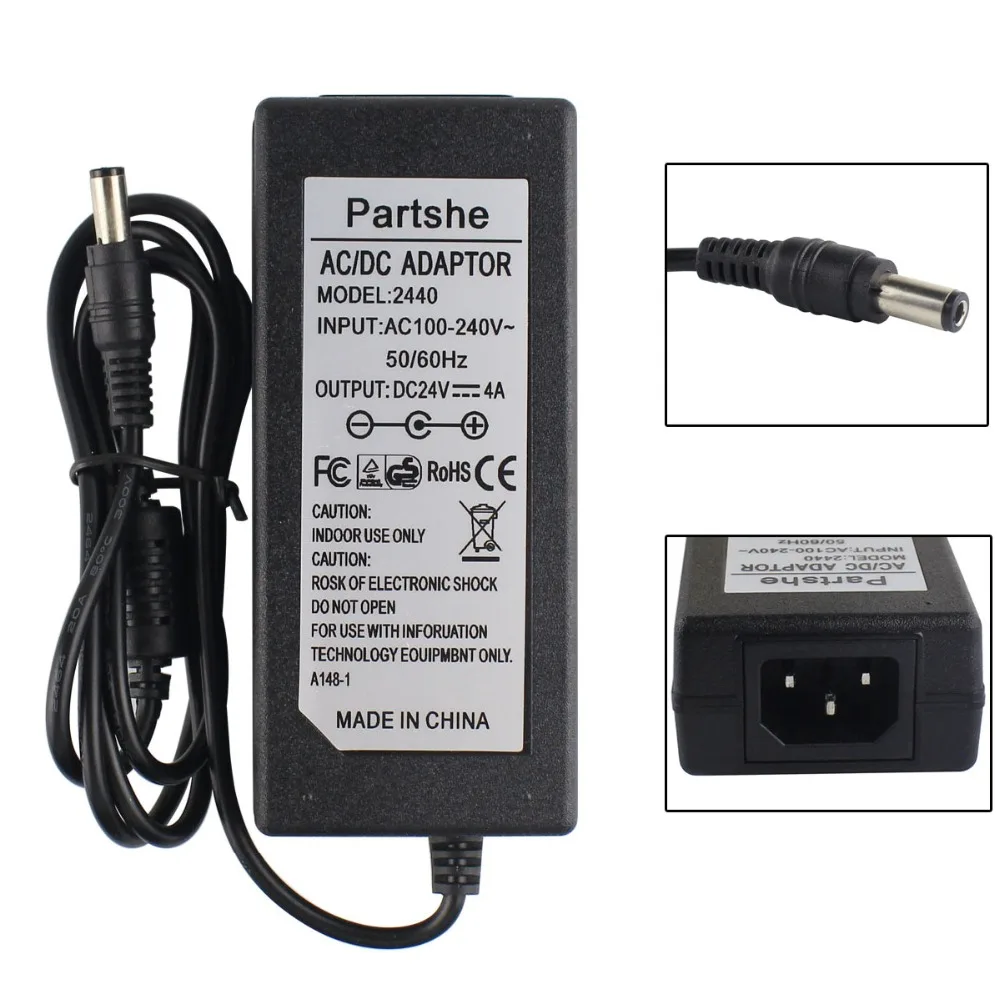 New 24V 4A AC/DC Adapter Power Supply For Zebra GK420d GK420t GX420d ...
