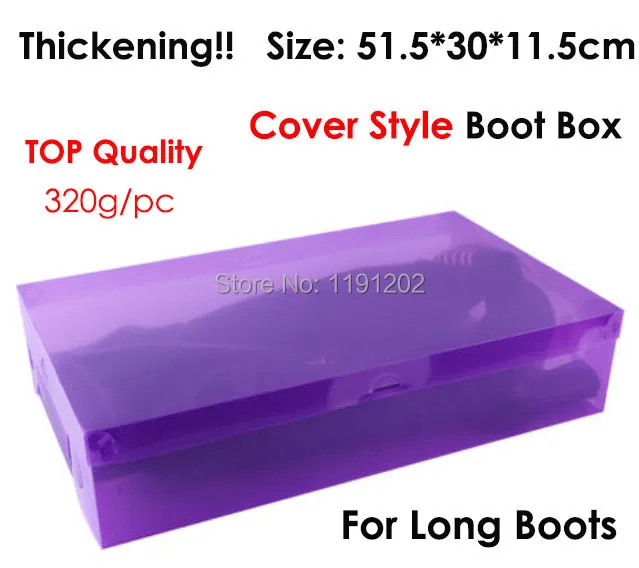 Big size boot box! size 51.5*30*11.5 cm thicken cover style transparent ...