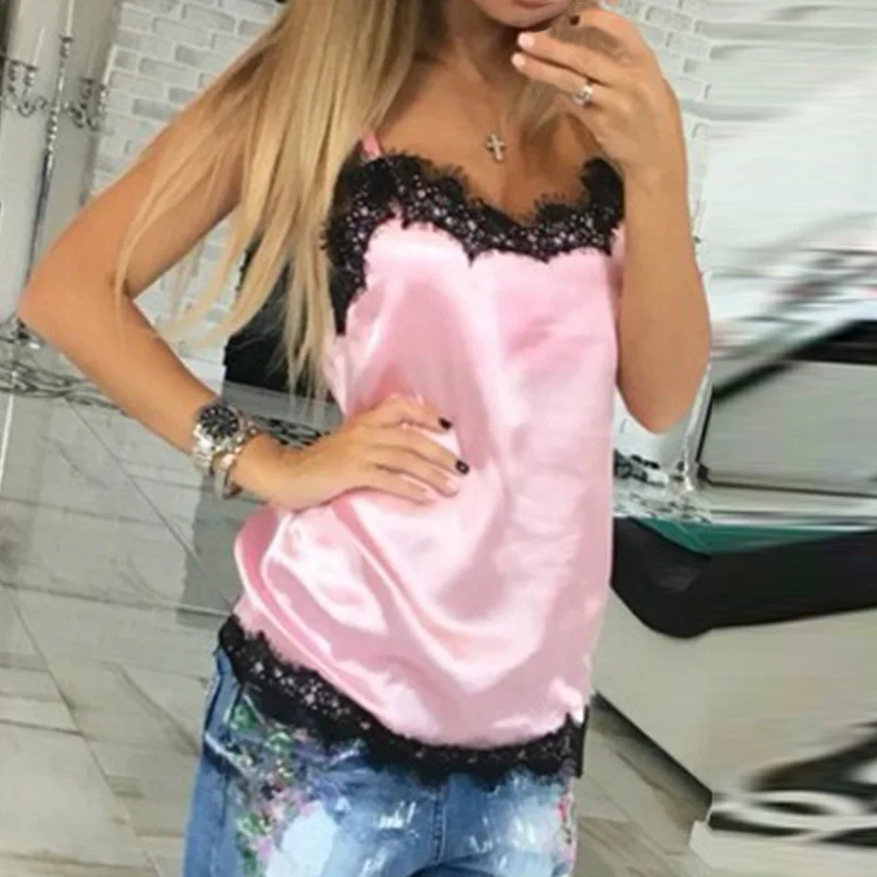 Buy Summer 2017 Sexy Women Camisole Lace Patchwork