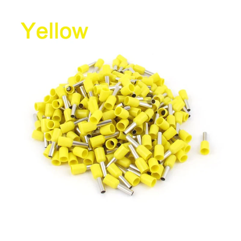 1000pca/Пакет Изолированный конец шнура Терминал провода наконечники E0308 Медный трубчатый ...