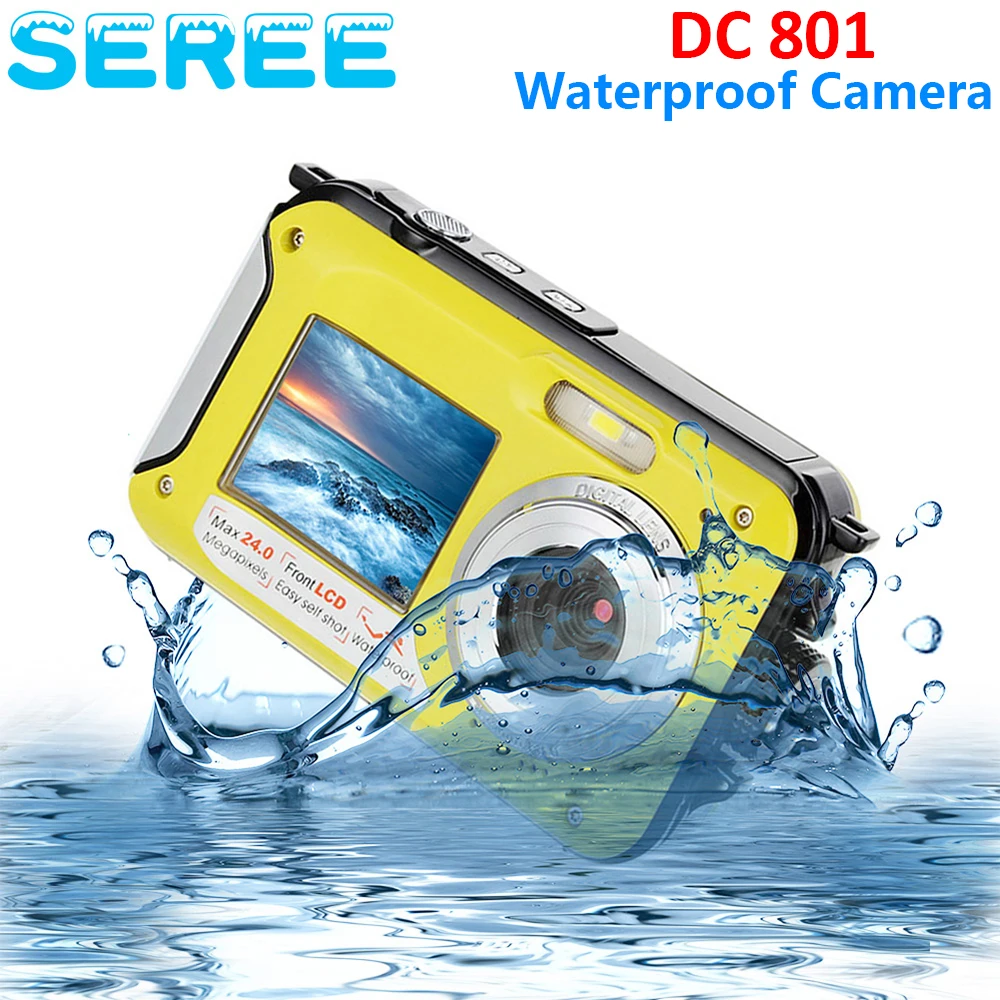 Seree 2.7inch TFT Digital Camera Waterproof 24MP MAX 1080P Double ...