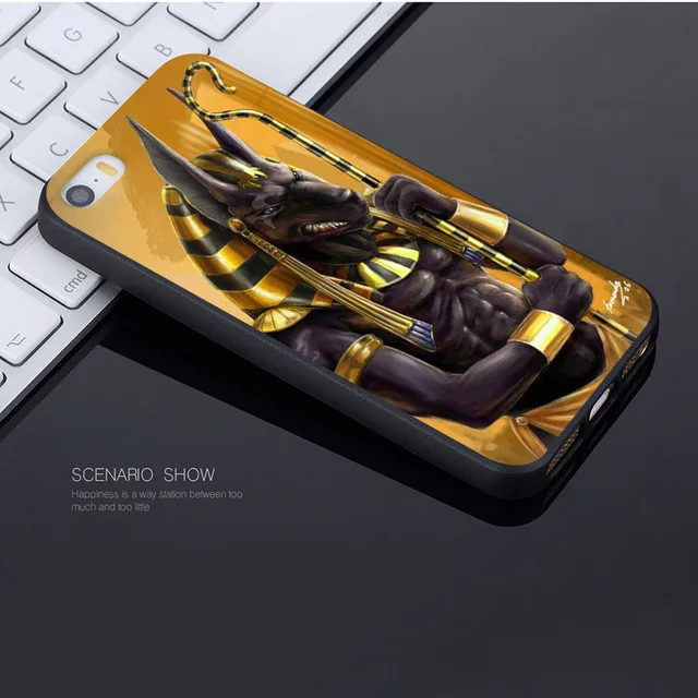 Maiyaca Artistic Egypt Nefertiti Anubis Ankh Pharaoh Case For Iphone 7 Black Cases For Iphone 8