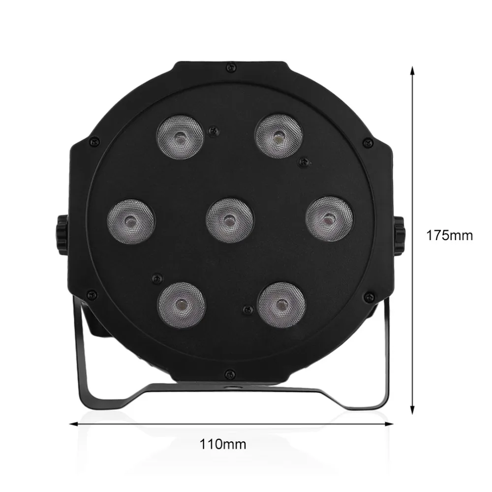 7 x 10W RGBW Super Bright LED Flat Par Light PAR56 DMX LED Stage Wash ...