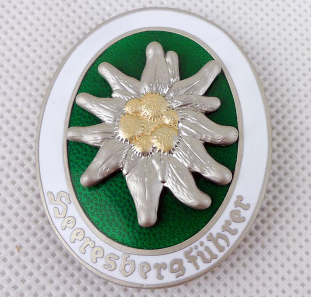 WWII German Mountain Division Edelweiss Badge Pin Insignia Sniper Badge ...
