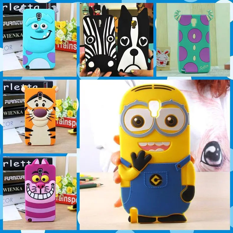 3D Minions Phone Silicone soft Case Cover For Samsung Galaxy Note 3 III ...