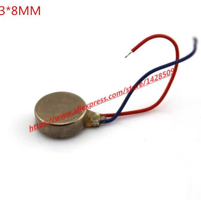2 pcs 1.5 3V micro vibration motor with wire 3*8MM Micro DC motors for ...