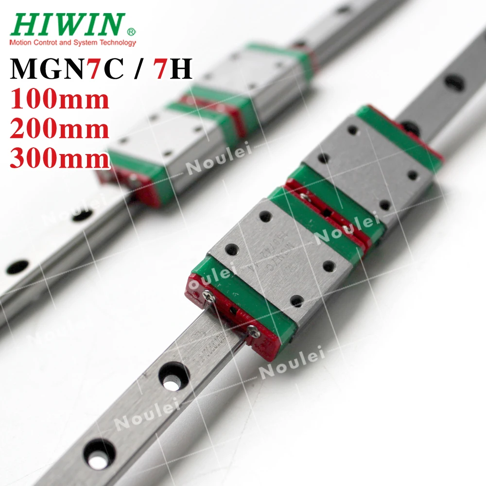 HIWIN MGN 레일 7mm 오리진 선형 가이드 2 개 MGN7 MGN7H MGN7C 슬라이드 블록 4 개 포함 MGN 7 ...