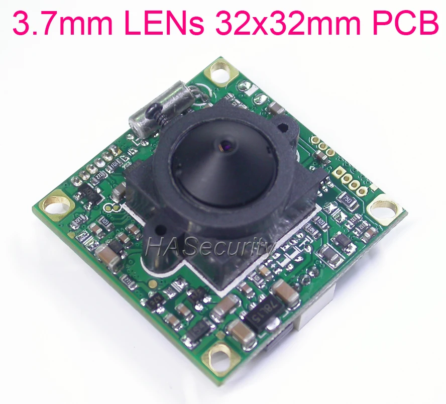 3.7mm 렌즈 (32x32mm PCB) EFFIO E 1/3 "슈퍼 CCD ICX811 이미지 센서 CXD4140 CCTV ...
