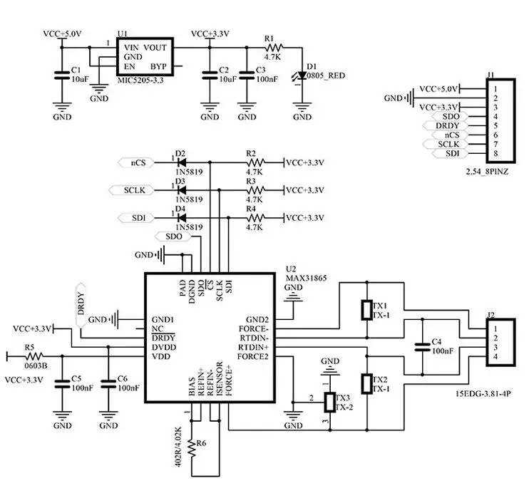 Adafruit Max31865 Schematic Max31865 Rtd Sensor And Arduino
