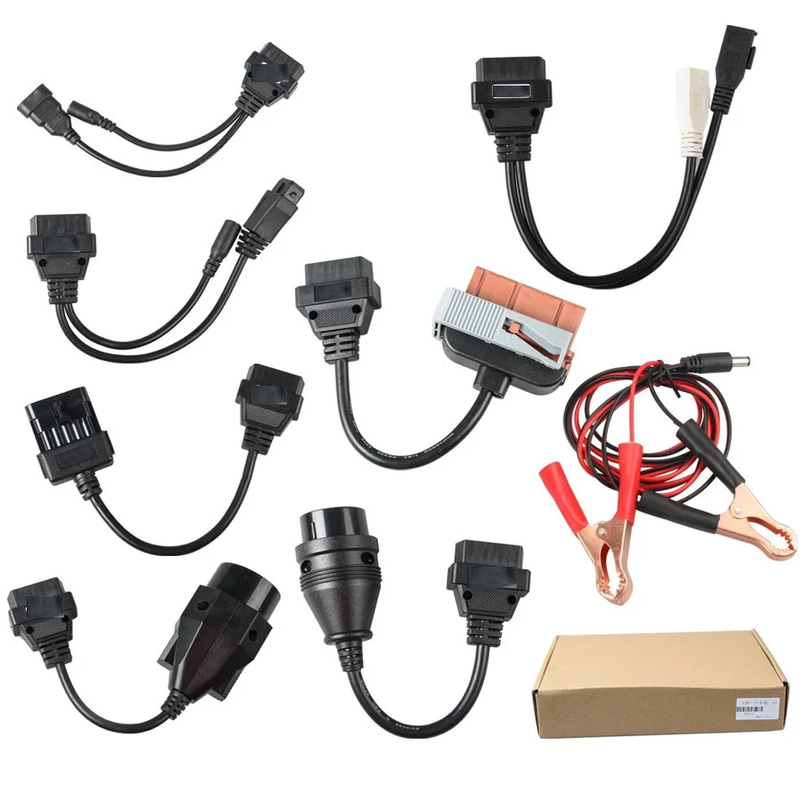 2017 Auto OBD2 Diagnotic Cables CDP Car Cables With Full Set 8 Car ...