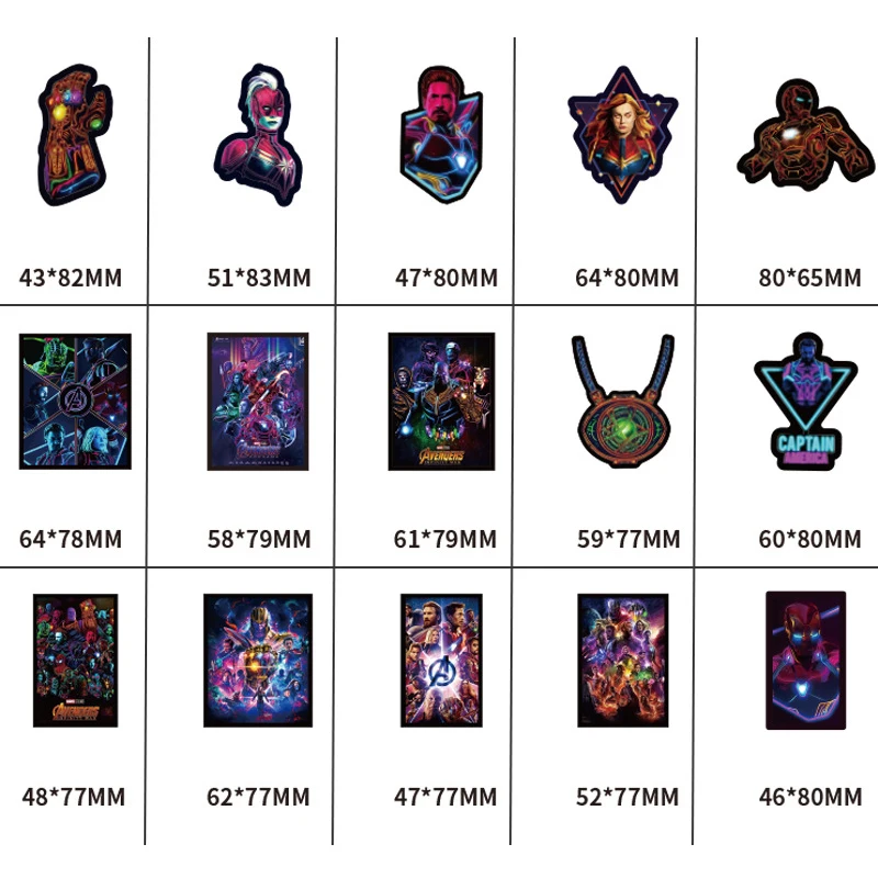 100 шт неоновые супер стикеры героев ПВХ наклейка Марвел скейтборд ...