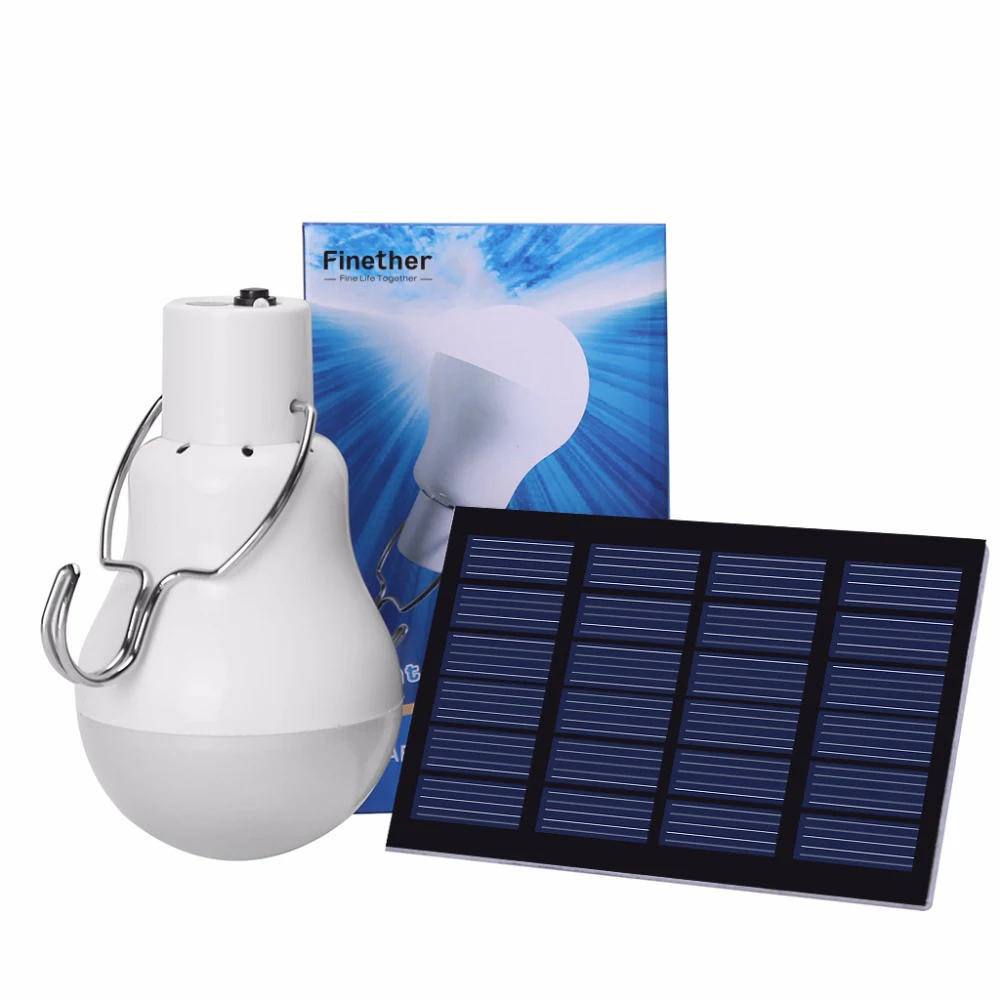 2PCS New Generation Solar Panel LED Bulb Portable Led Bulb Lamp Energy ...
