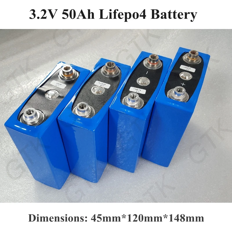 4pcs 3.2v 50Ah lifepo4 cells 3.2v lifepo4 lithium batteries for ...