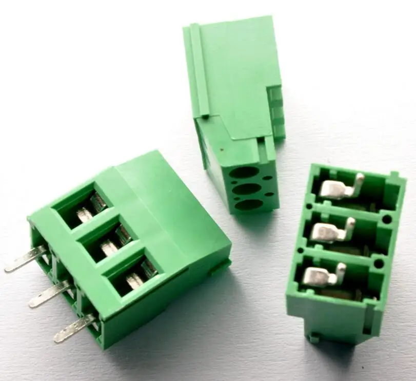 100pcs 3 Pin Screw Terminal Block Connector 5mm Pitch G|pitch|pitch ...