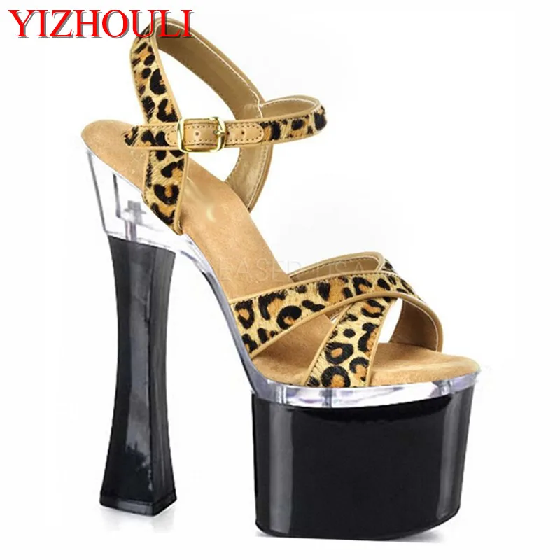 Super-unique-18-cm-high-heels-sandals-thick-leopard-Europe-and-the ...