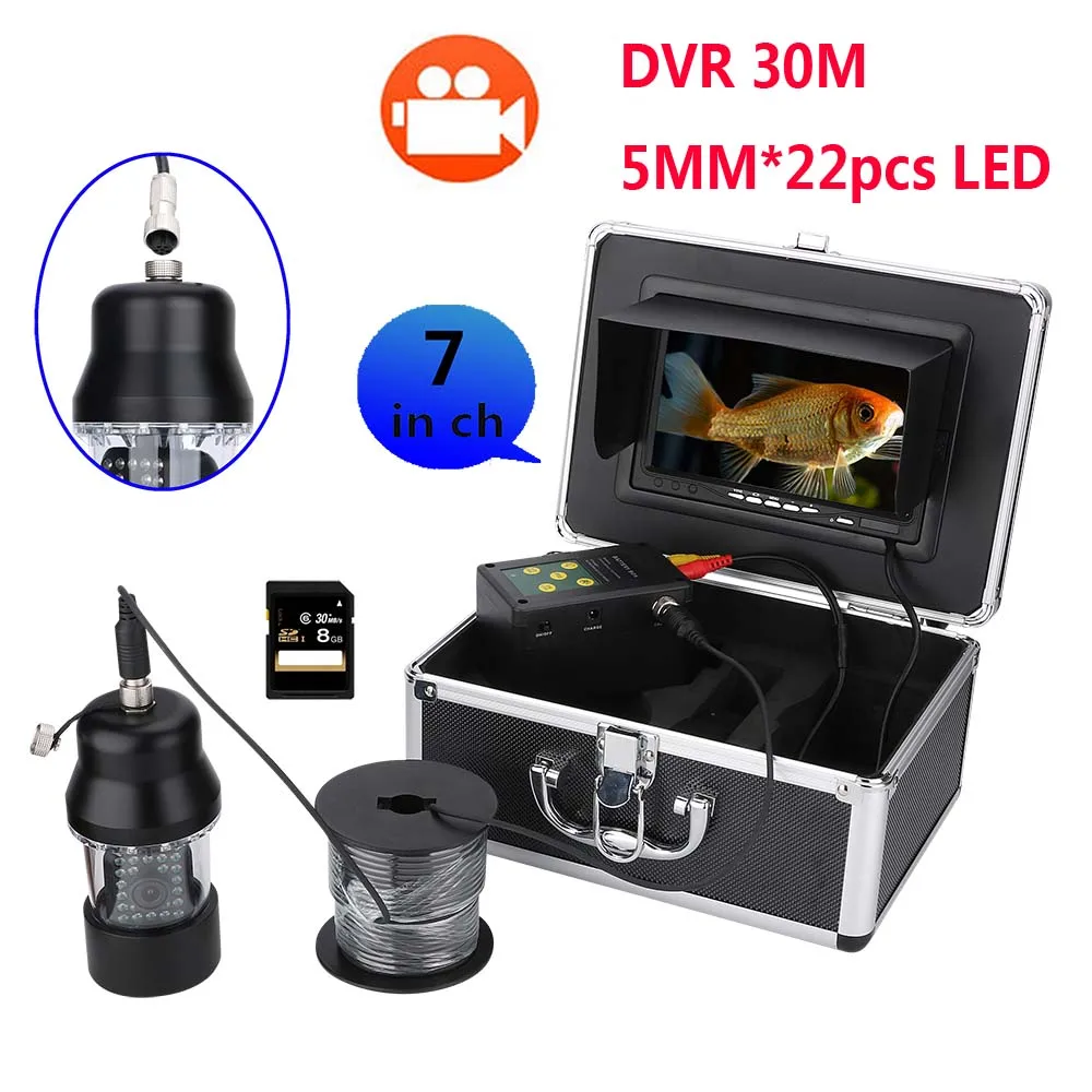 15m 30m Underwater Fishing Video Camera Fish Finder 7 Inch Dvr Video ...