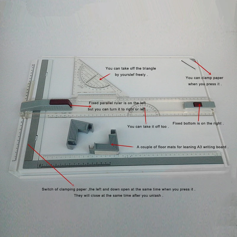 School-Supplies-NEW-A3-Drawing-Board-Table-with-Parallel-Motion-Ruler ...