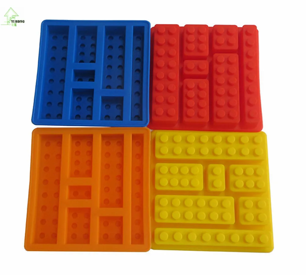 YIHONG Square Brick Shape Ice Tray Silicone Mold Ice Cube Ice Cream ...
