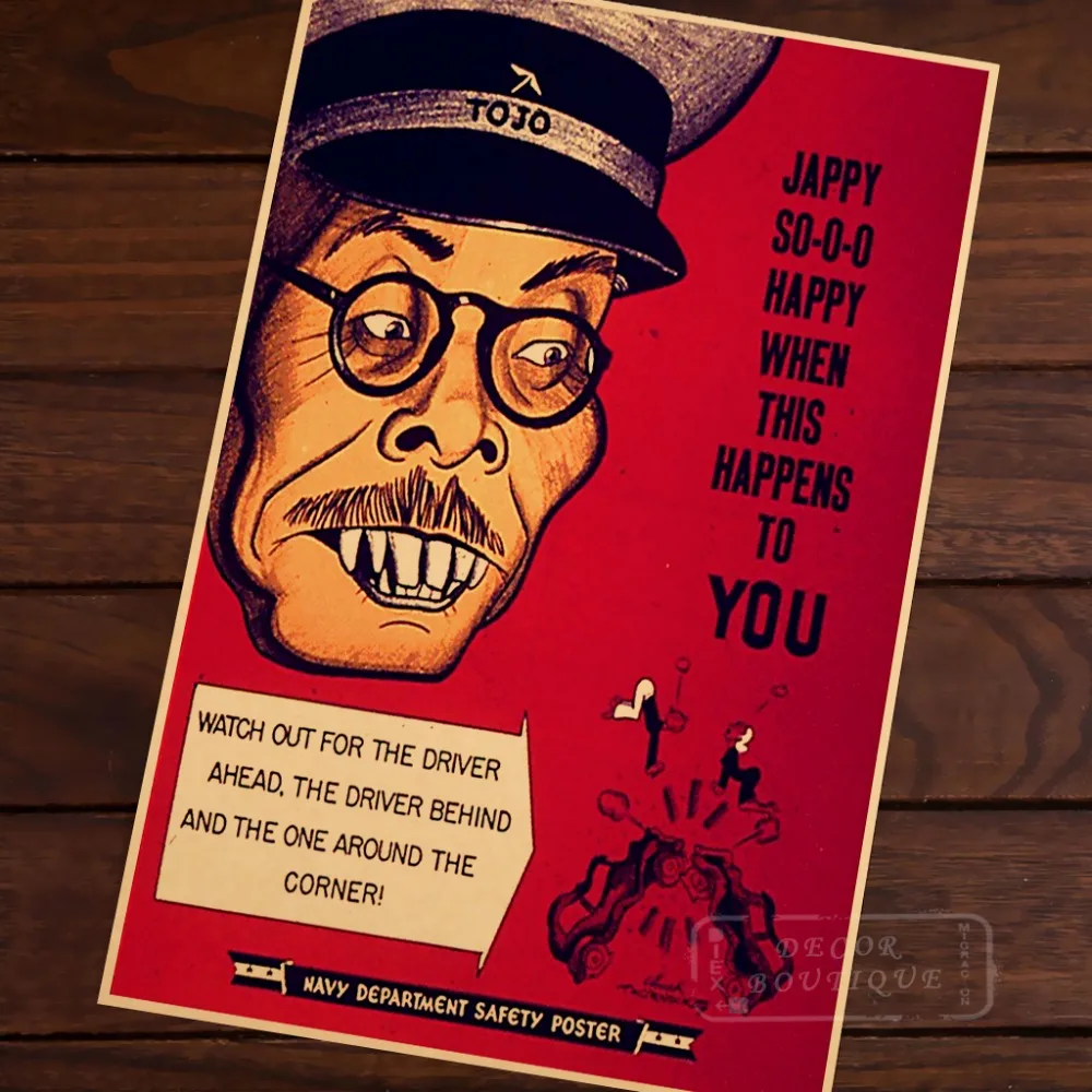 Watch Out For Drive Ahead Us Anti Jap Pacific Ww2 Poster Propaganda