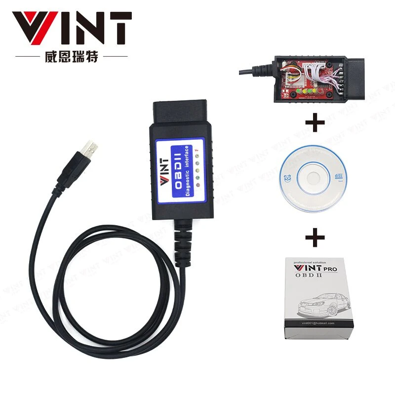 Elm327 Usb Ch340+25k80 Chip V1.5 Obd2 Scan Tool Auto Diagnostic Scanner ...