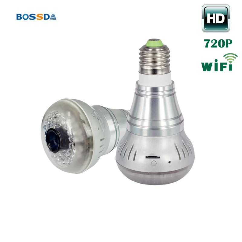 MINI HD Wifi IP Indoor Bulb Light Camera Wireless Network Lamp ...