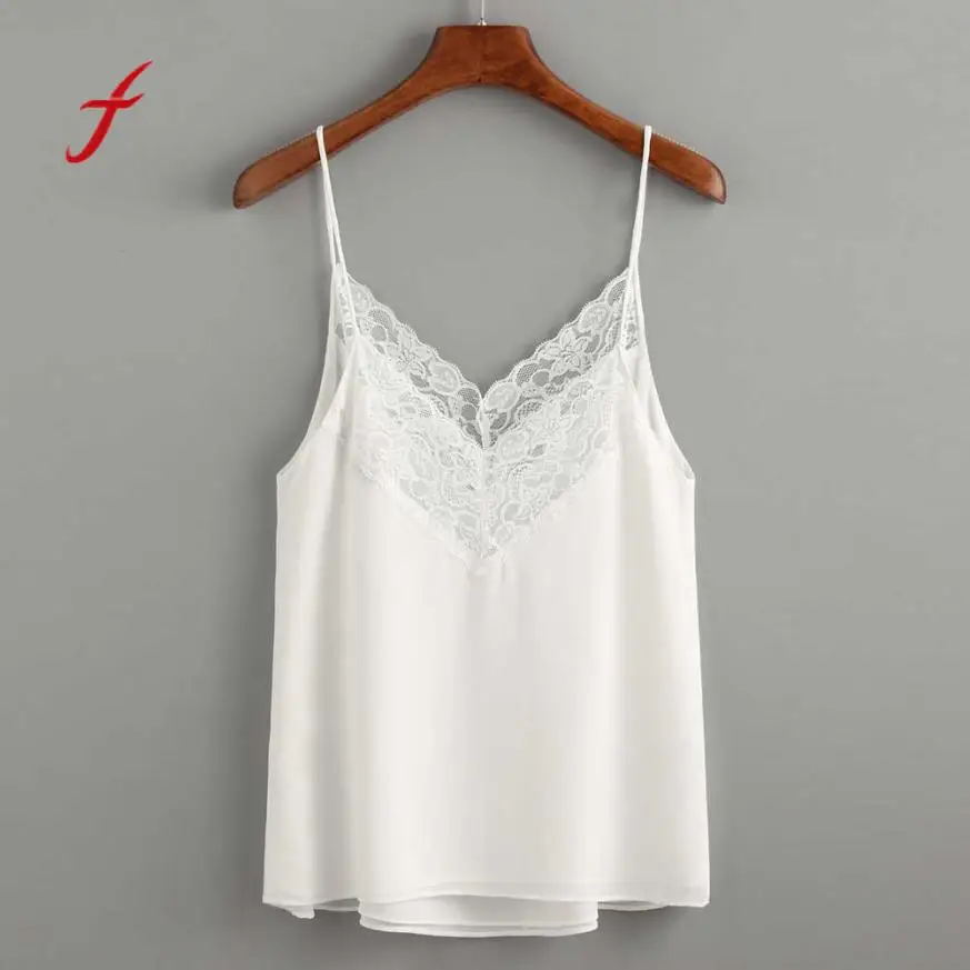 Feitong 2018 Summer Chiffon Tops Women Sexy Off Shoulder Tank Top