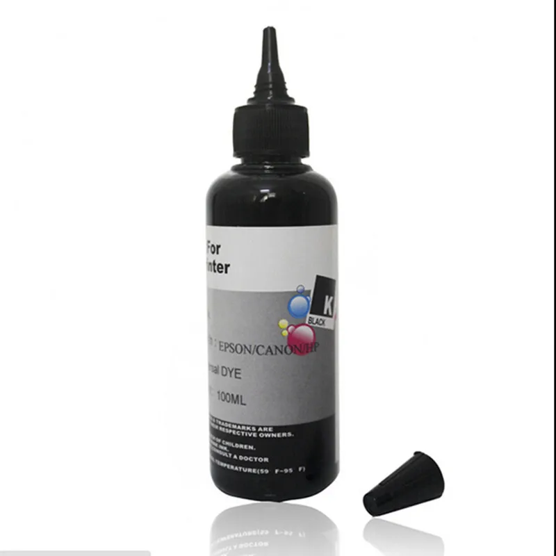 hisaint 2x100ml Bottle Black Ink Jet Cartridge Refill Kit for HP for ...