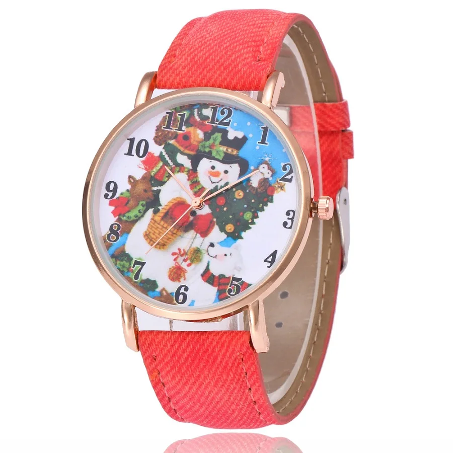 New Christmas Present Children Watch Quartz Wristwatches PU Leather ...