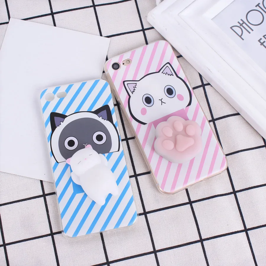 Thin Soft Silicone TPU Cover For iPhone SE 5S 5 6 7 3D Cute Soft ...