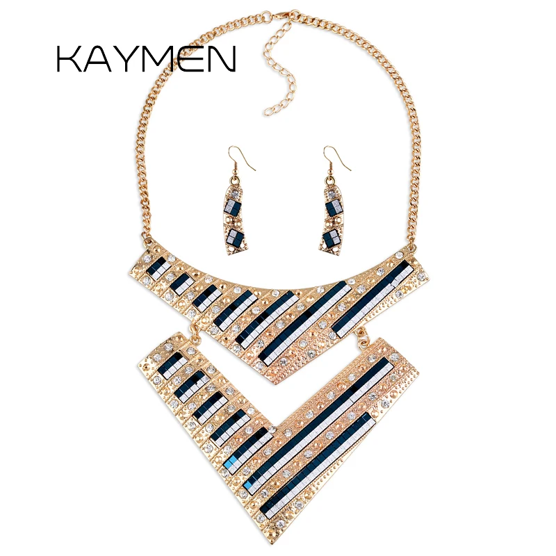 KAYMEN-Fashion-Statement-Necklace-Jewelry-Sets-for-Women-Girls-Gold ...