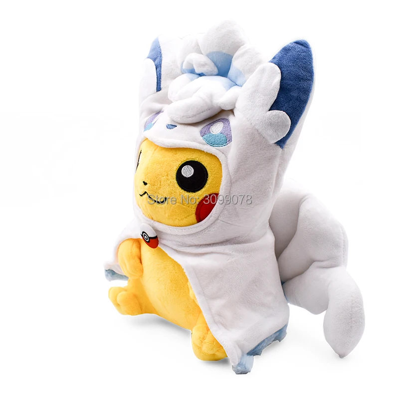 12 INCH 30 CM New Arrival 2018 Pikachu Cosplay Alola Vulpix Stuffed ...