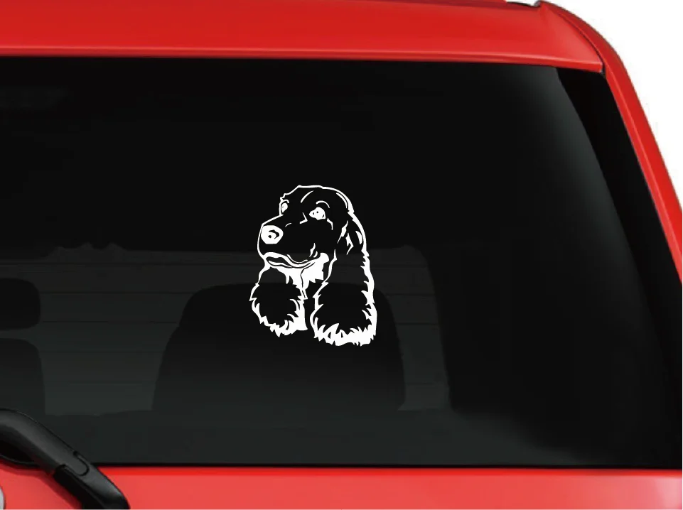 Cocker Spaniel perro vinilo coche etiqueta animal de caricaturas ...