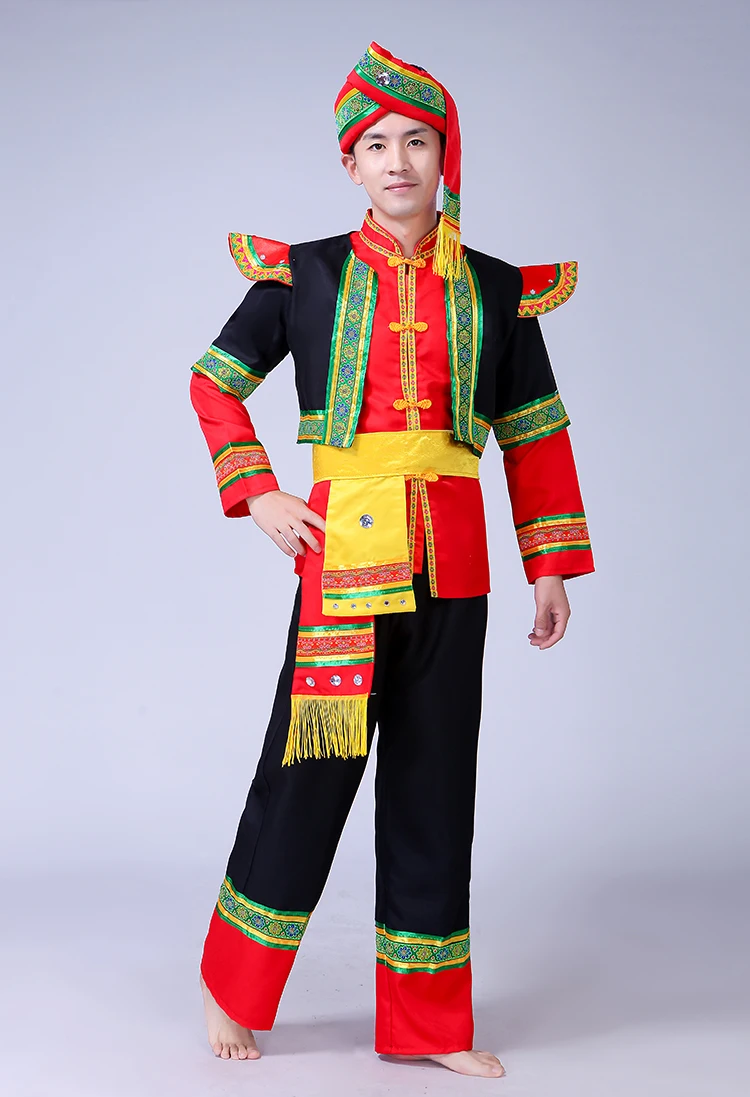New-Miao-clothing-costume-adult-male-Tujia-Yi-Yao-Zhuang-minority-dance ...