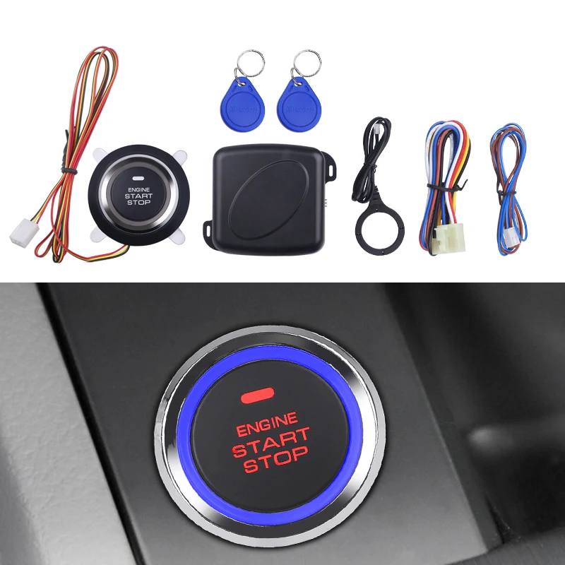 Auto Car Alarm Engine Star Line Push Button Start Stop Rfid Lock ...