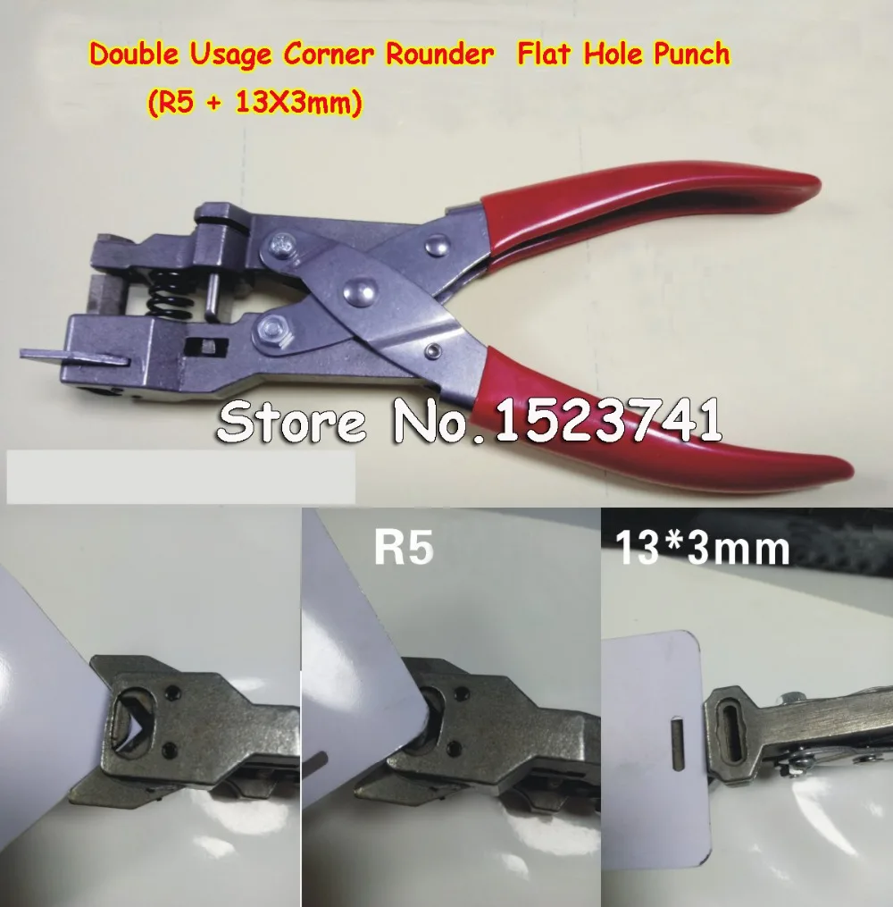 Manual R5 and 3x13MM Flat Hole ID Business Criedit PVC Paper Card ...