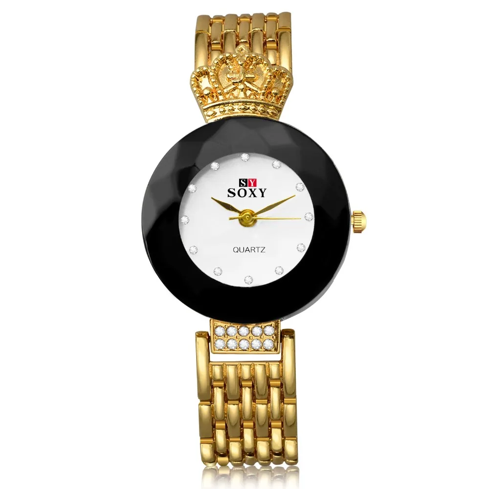 Women's Watch SOXY Fashion Luxury Gold Watch For Women Diamond Dress ...
