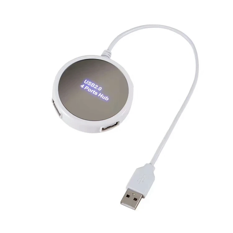 LED display 4 Port High Speed 480Mbps USB 2.0 Hub USB Splitter Hub For ...