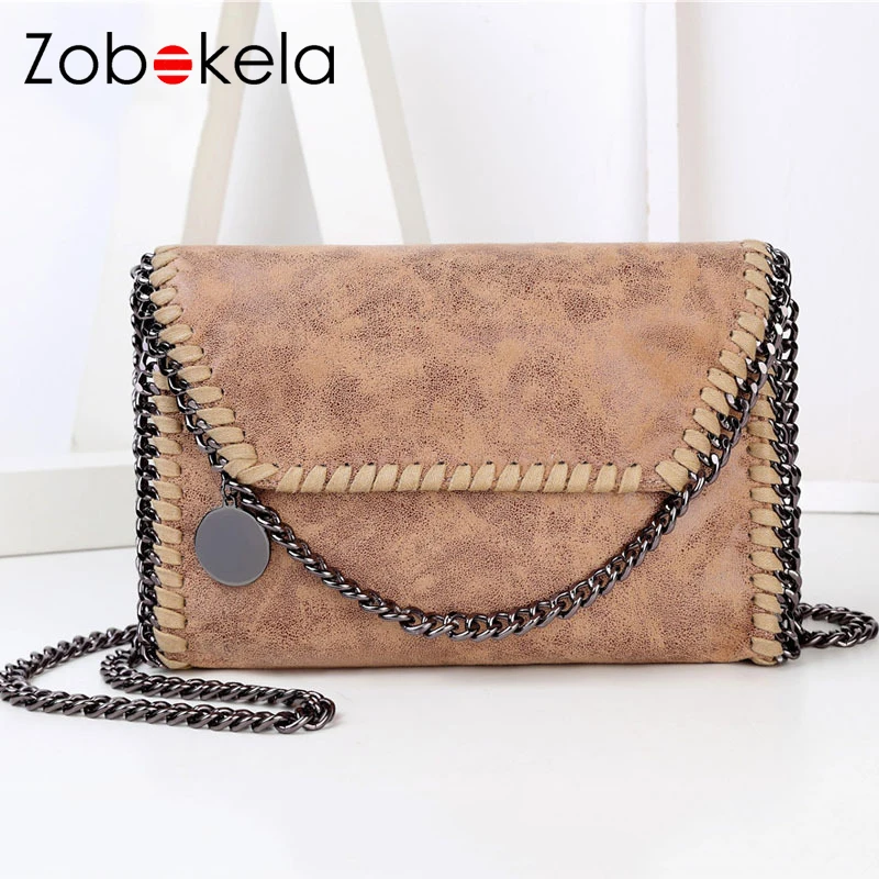 ZOBOKELA Chain Handbag Women Bag Collapsible Small Women Leather ...