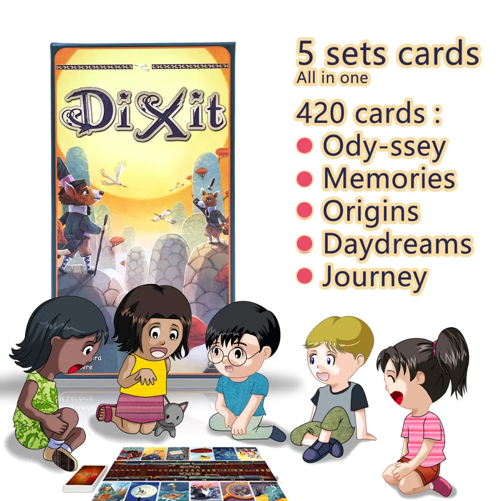 Dixit English board game gather 420 cards odassey/origins/journey ...